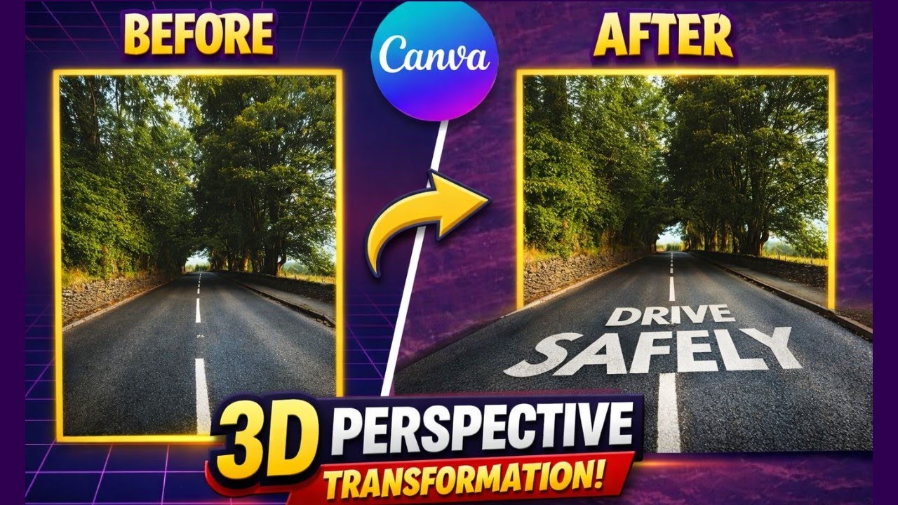 Create A Perspective Text Effect In Canva Canva Tutorial Text