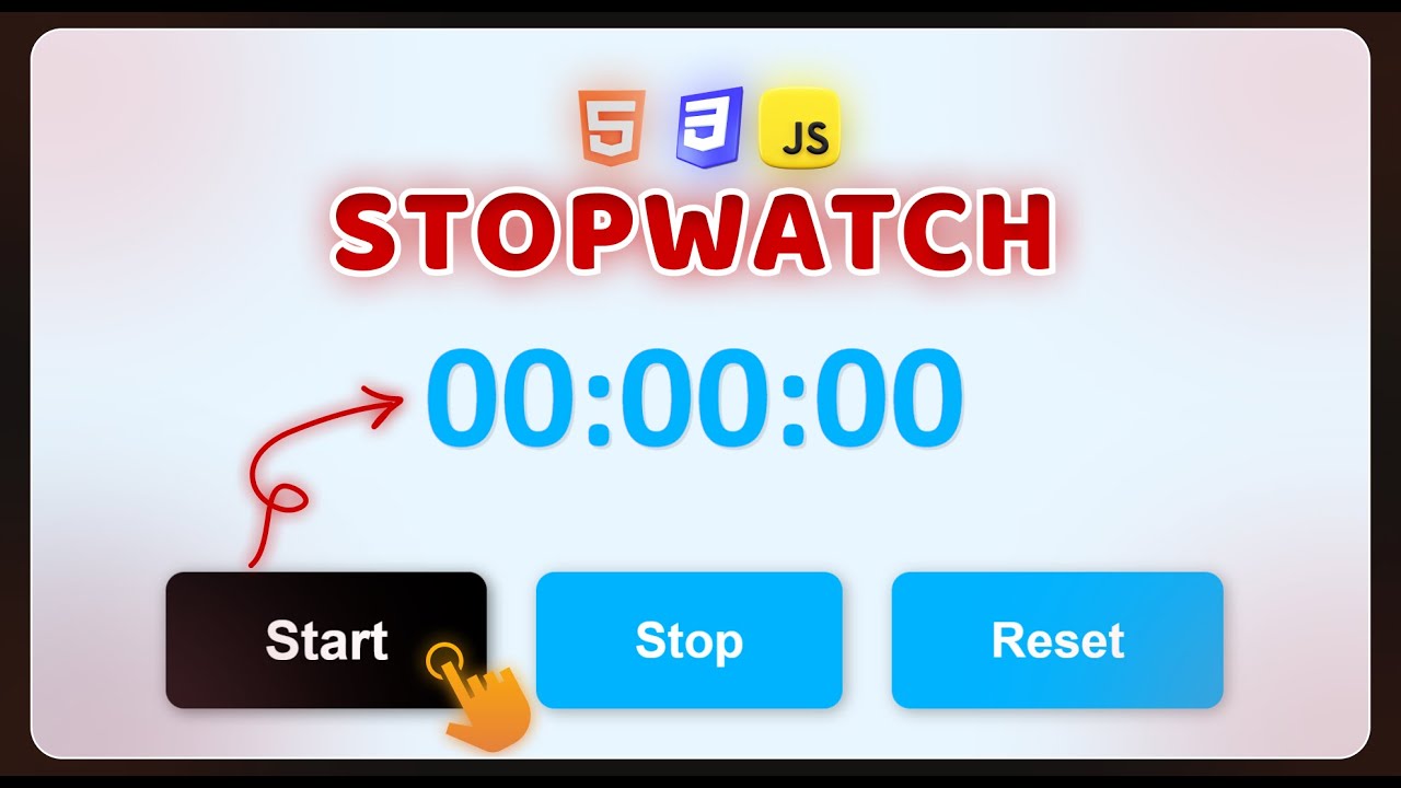 How To Create A Stopwatch Using Html Css Javascript рџљђ Adel Gabr