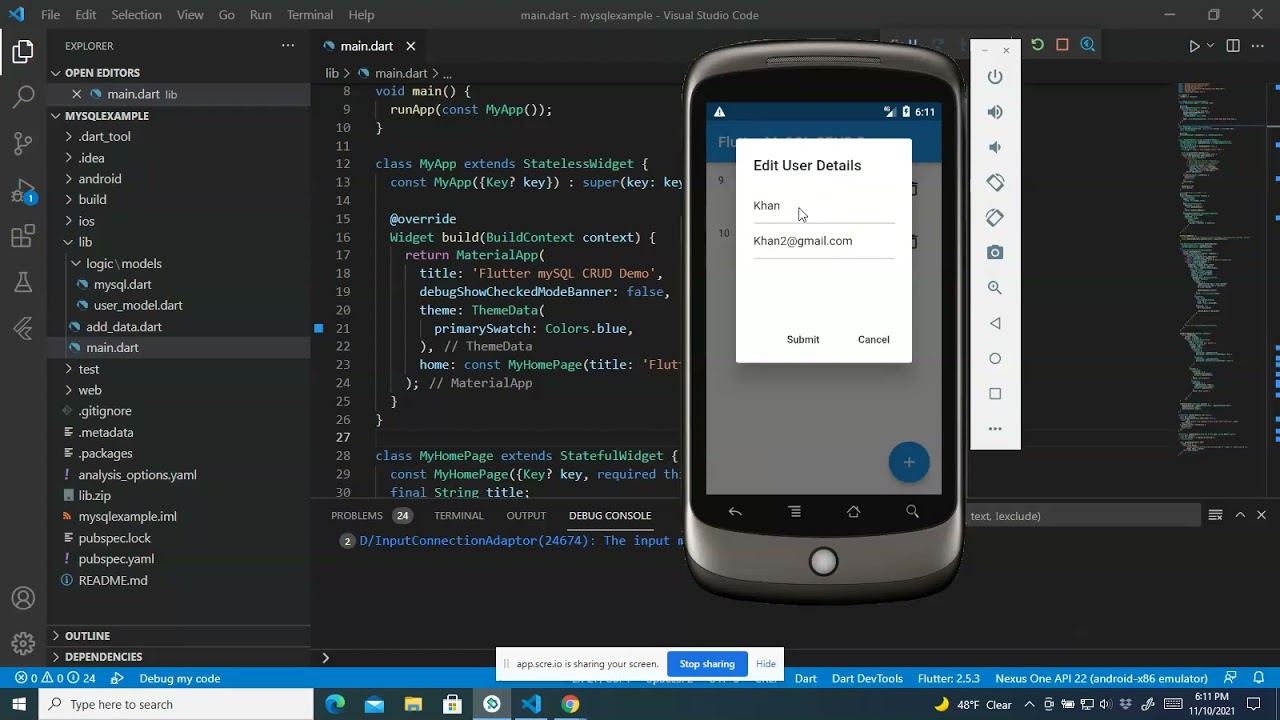 Flutter Crud With Mysql Database Youtube