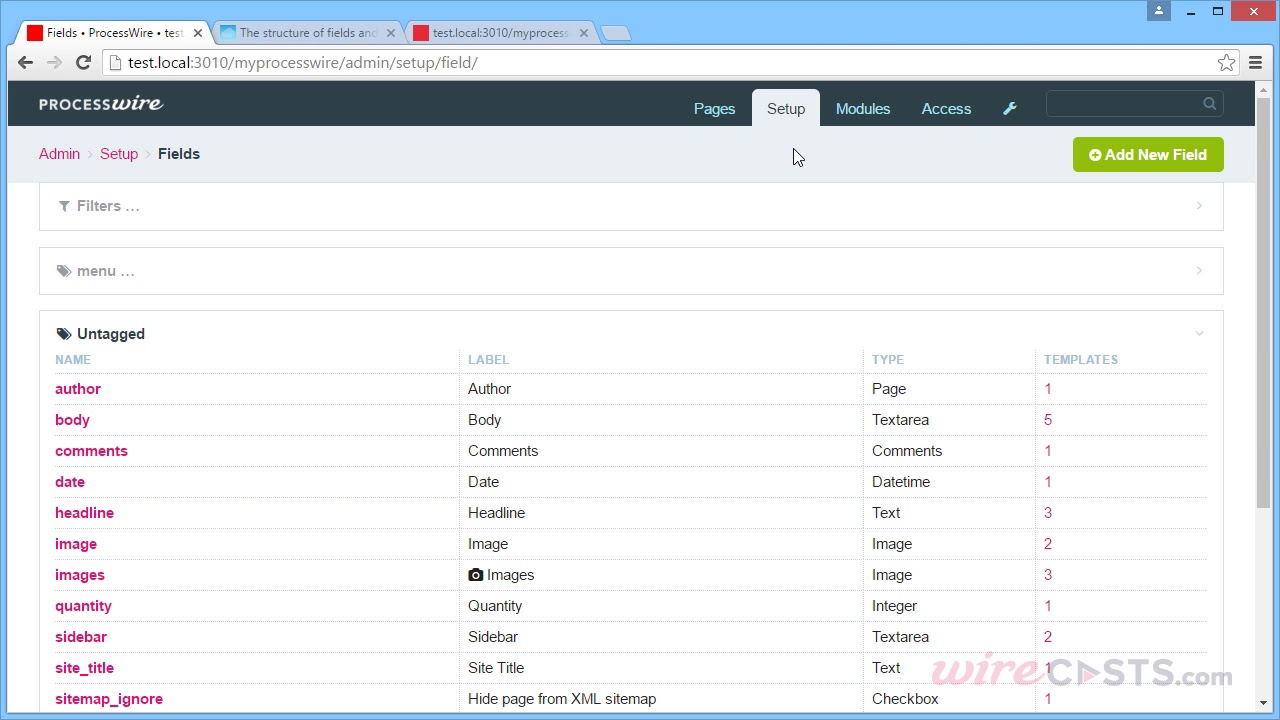 Wordpress Vs Processwire Database Structure Youtube