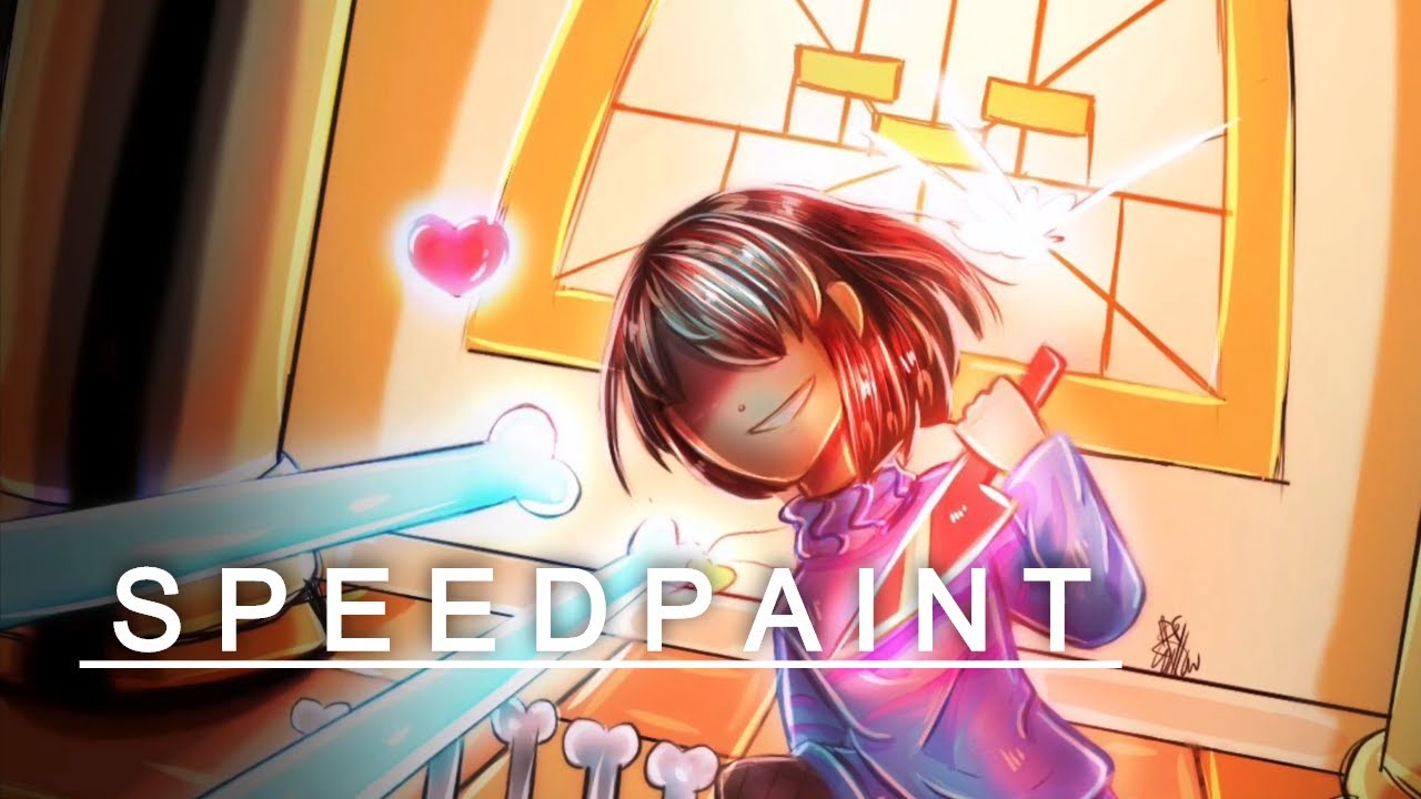 Genocide Frisk Judgment Hall Speedpaint Youtube