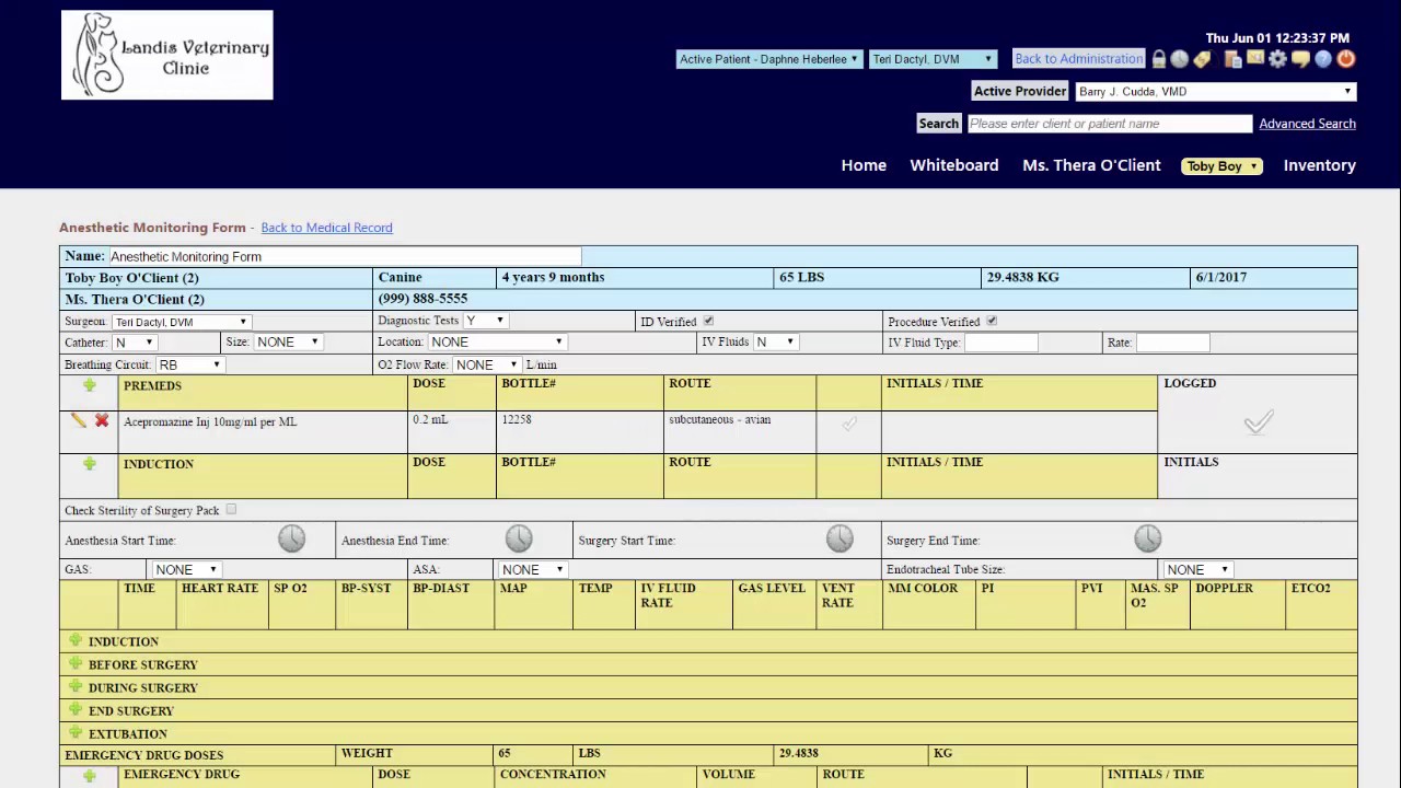 Evetpractice Anesthetic Monitoring Form Setup And Use Youtube