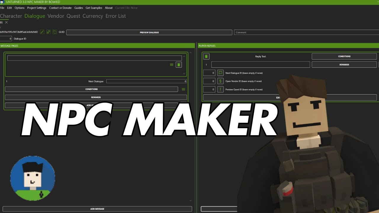 How To Get Started Using Bowied Unturned Npc Maker Tutorial Part 1