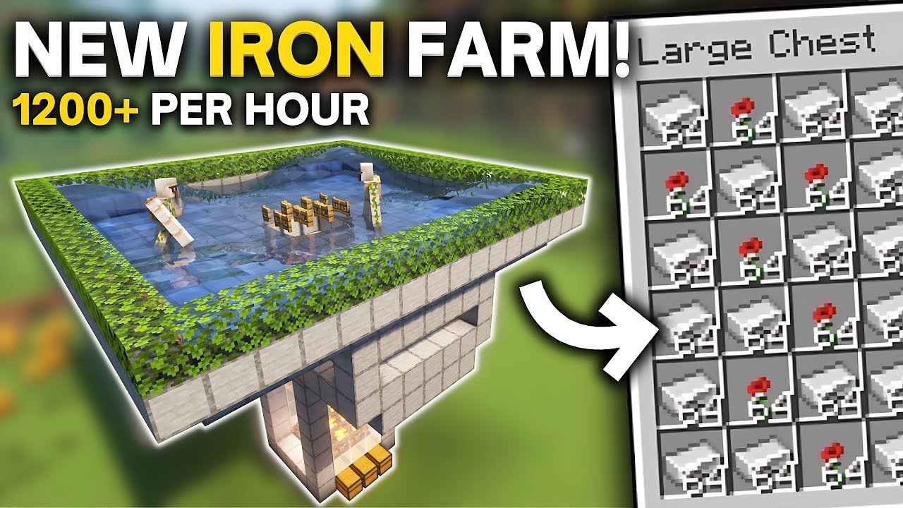Minecraft New Iron Farm In 1 21 New Design Java And Bedrock Youtube