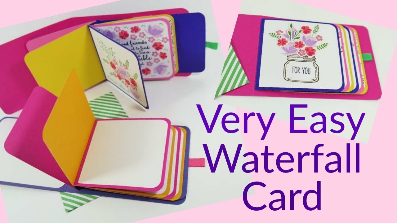 Easy Waterfall Card Video Tutorial Youtube