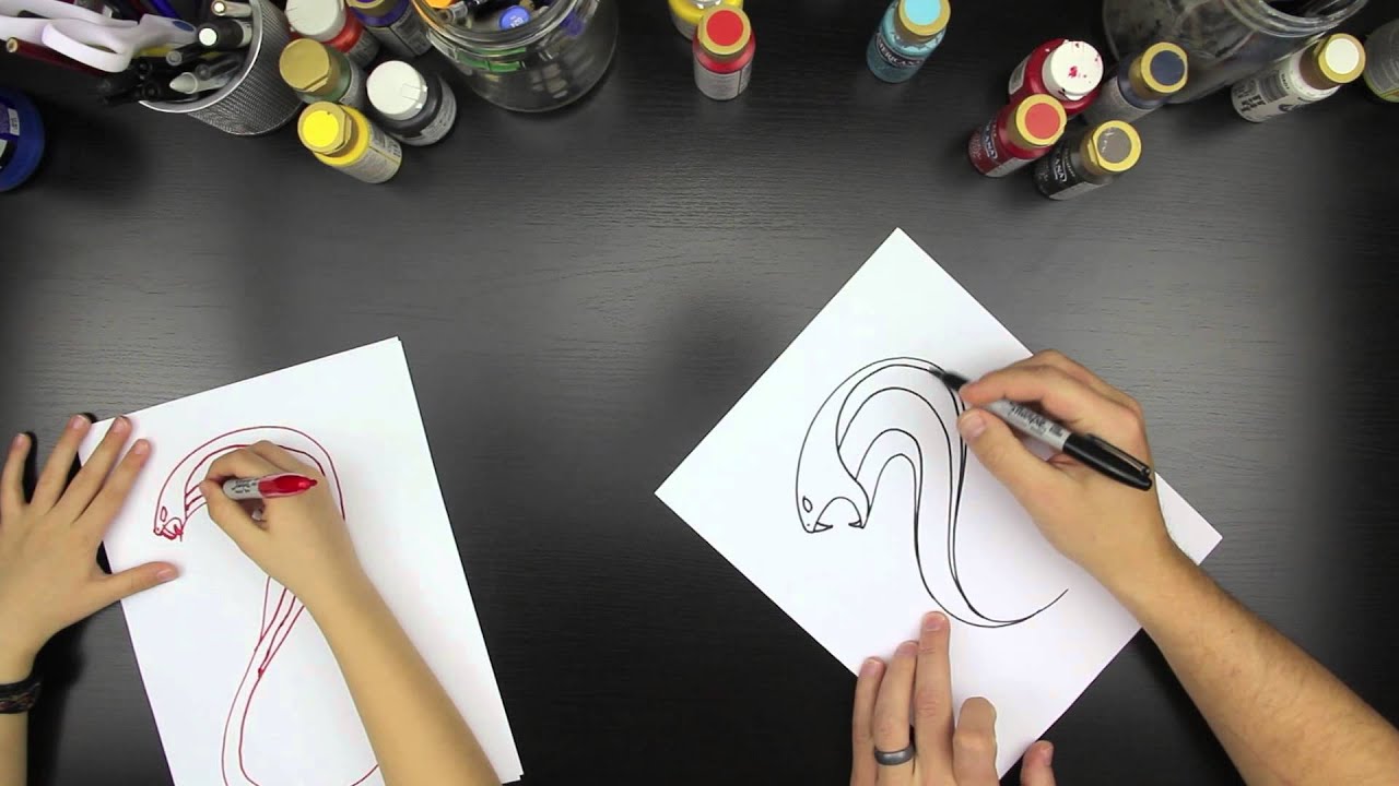 How To Draw A Snake Youtube