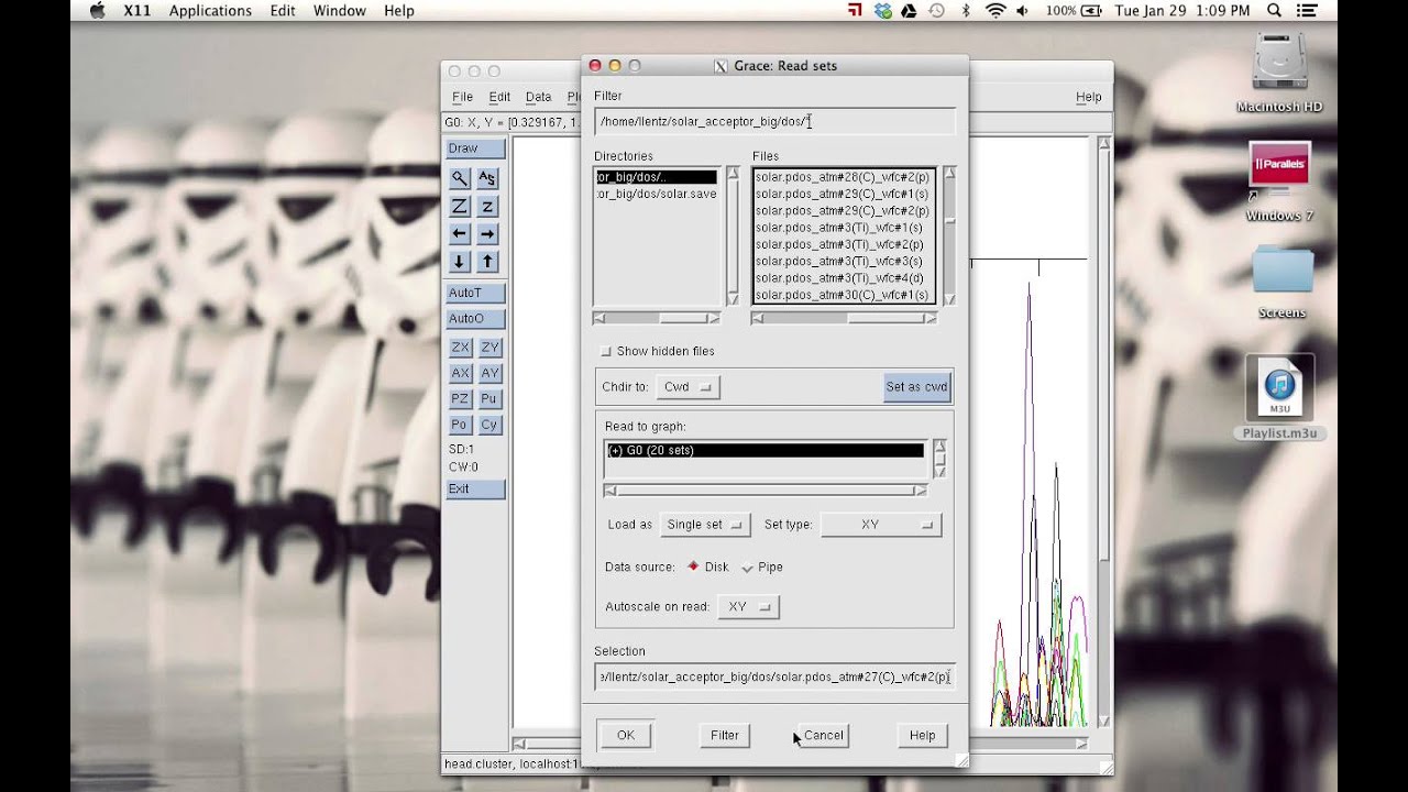 Dos Plot With Xmgrace Youtube