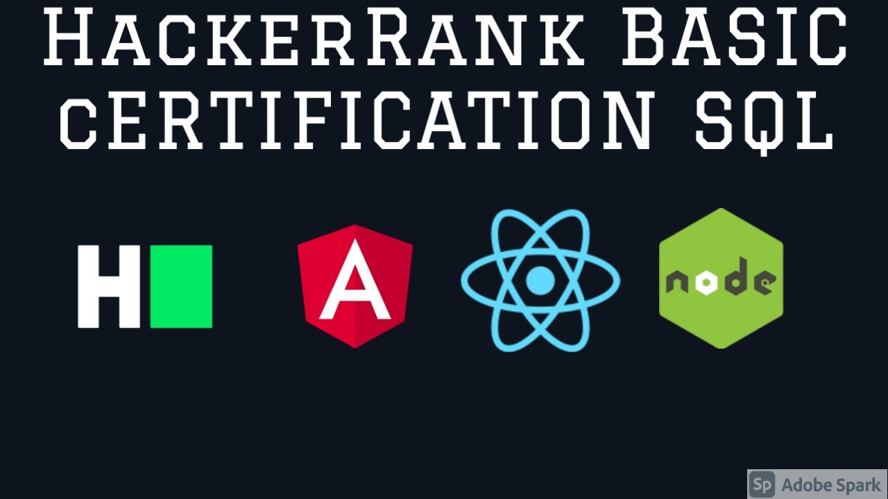 Hackerrank Sql Basic Certification Youtube
