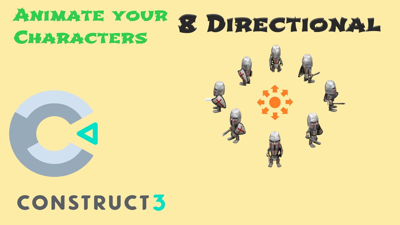 8 Direction 45 Degree Angles Animations Construct 3 Tutorials Youtube