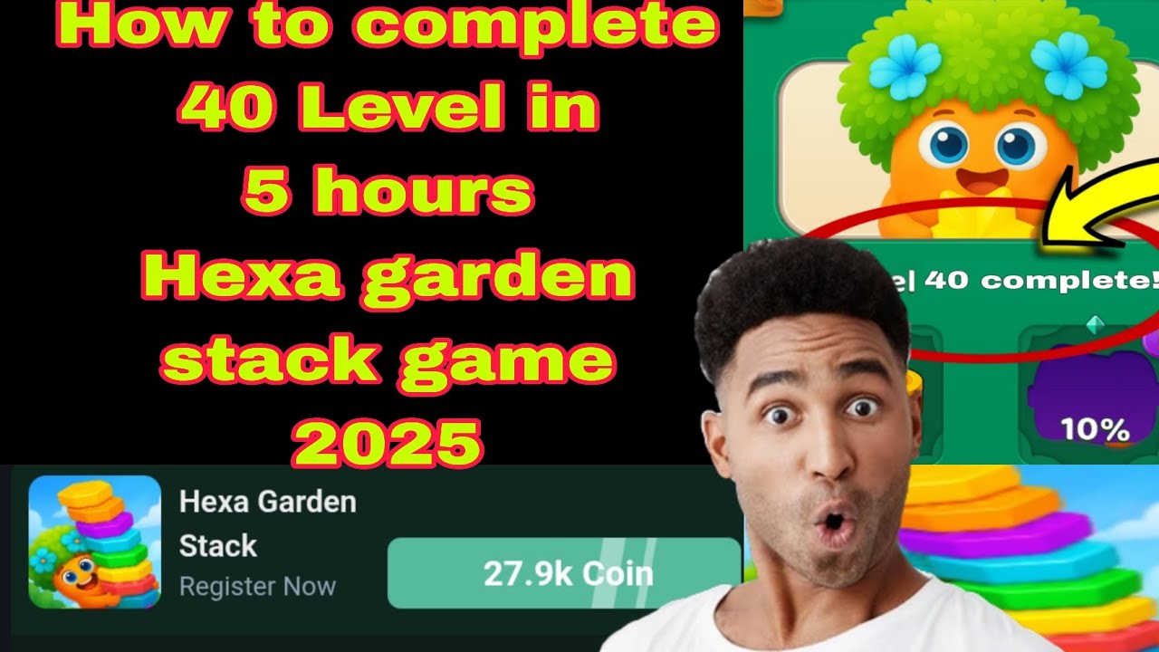 How To Complete 40 Level Hexa Garden Stack Game 2025 Youtube