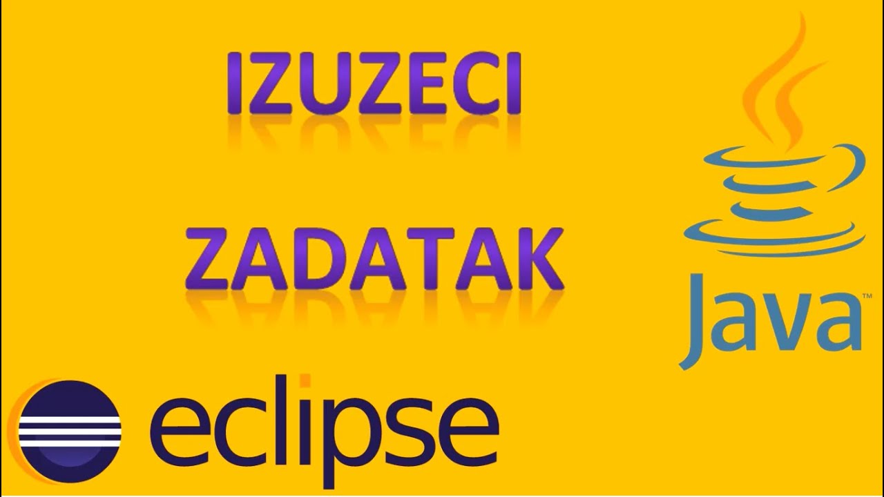 29 Programiranje Java Eclipse Izuzeci Primena Youtube