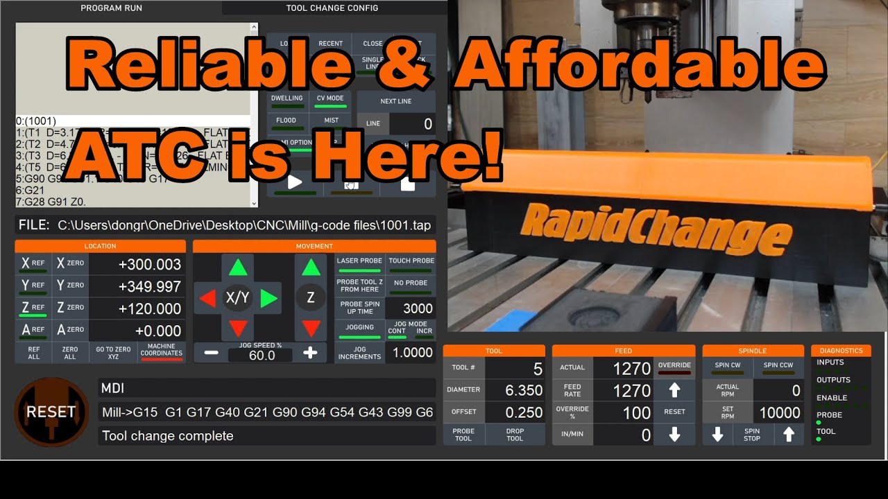 Rapidchange Automatic Tool Change Magazine Mach3 Demo Atc For Cheap