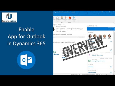 Microsoft Dynamics 365 Enable App For Outlook Youtube