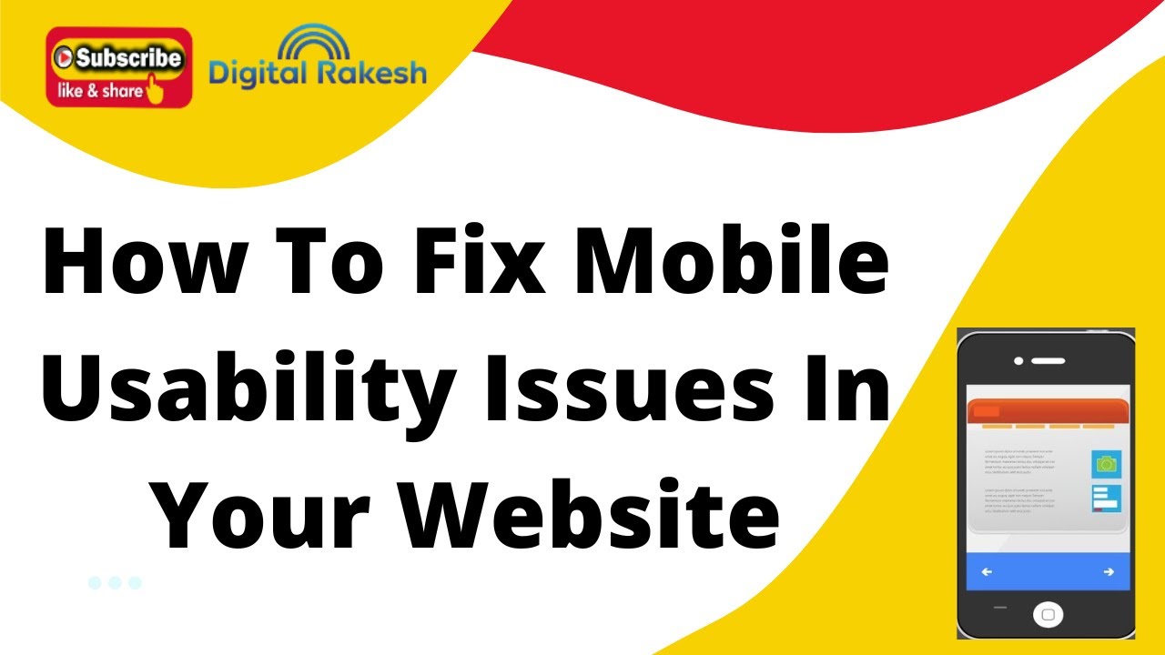 How To Fix Mobile Usability Issues In Your Website Google Search