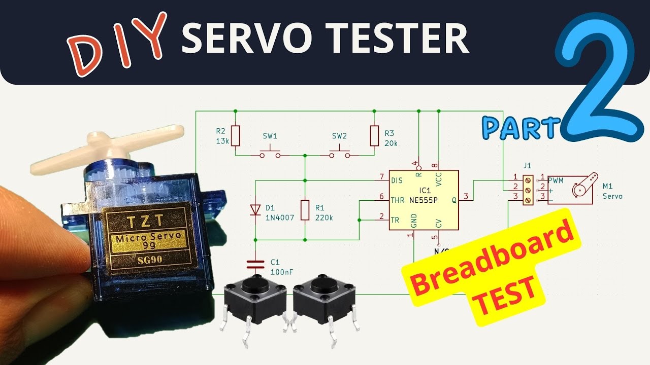 Servo Motor Controller Tester Circuit 555 Timer Project 12 47 Off