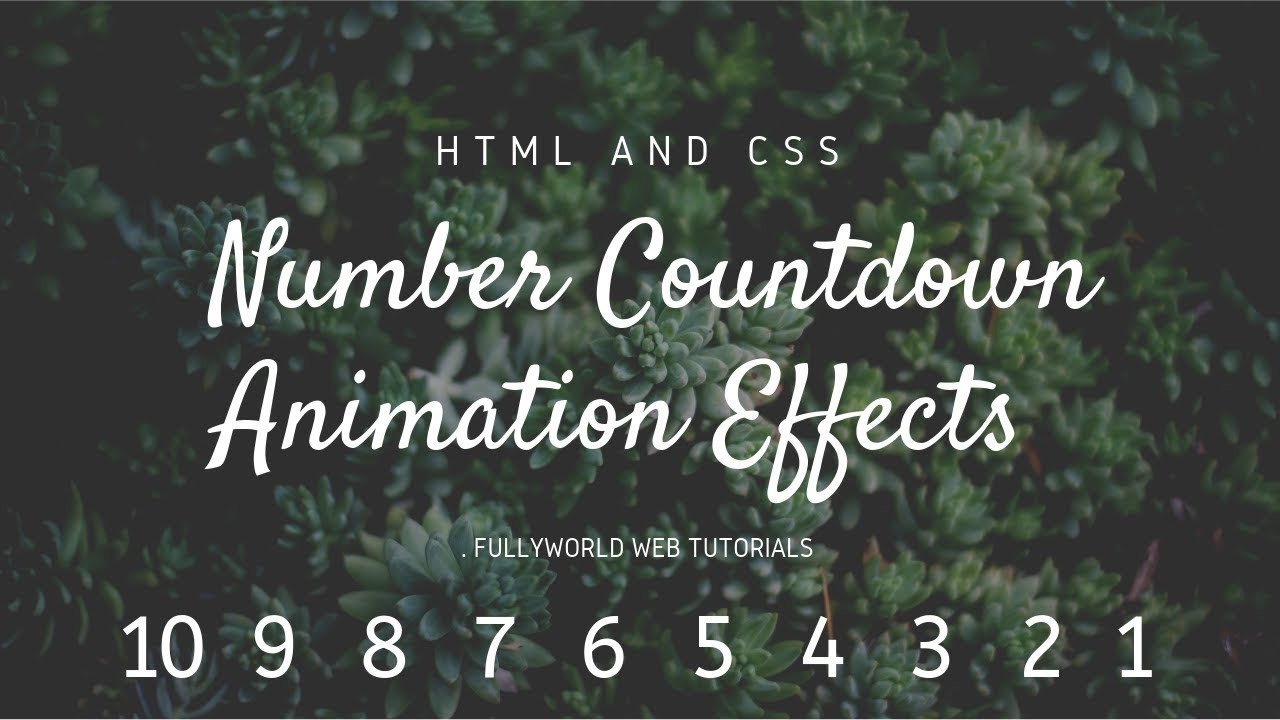 Css Number Countdown Animation Effects Html And Css Tutorials Youtube