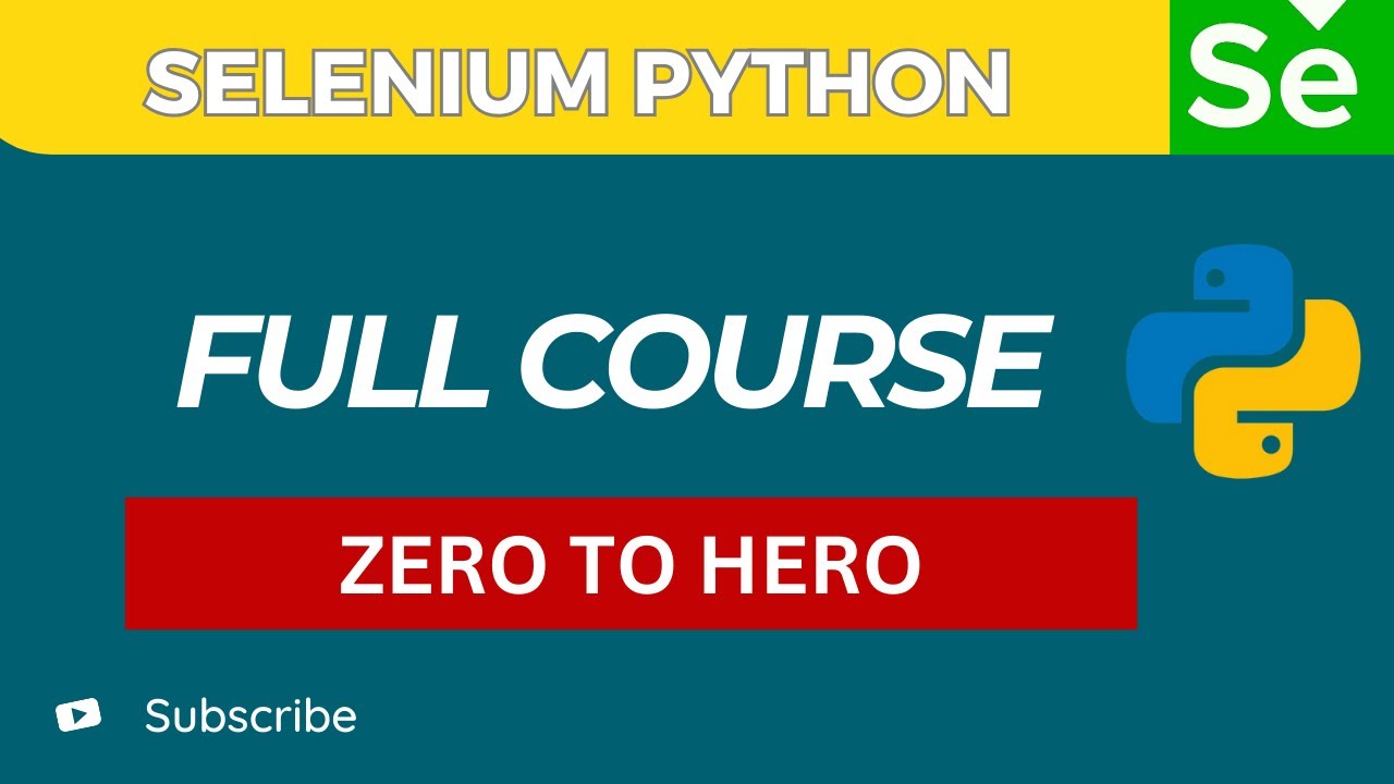 Selenium Webdriver With Python Complete Beginner Course Selenium