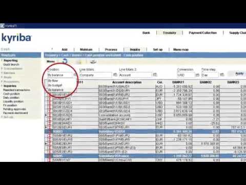 Kyriba Treasury Management System Demo Youtube