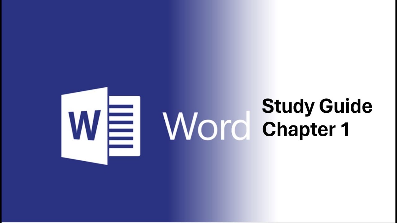 Study Guide Microsoft Word Chapter 1 Youtube