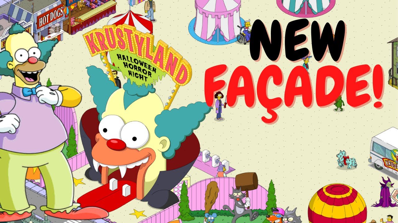 The Simpsons Tapped Out Unlocking The Halloween Krustyland Facade