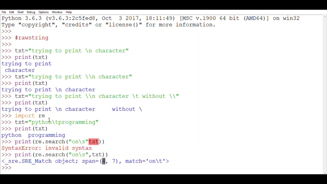 Python Raw String Youtube