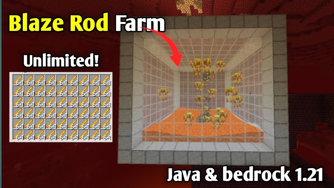 Insane Blaze Rod Farm In Minecraft 1 21 Works On Java Bedrock