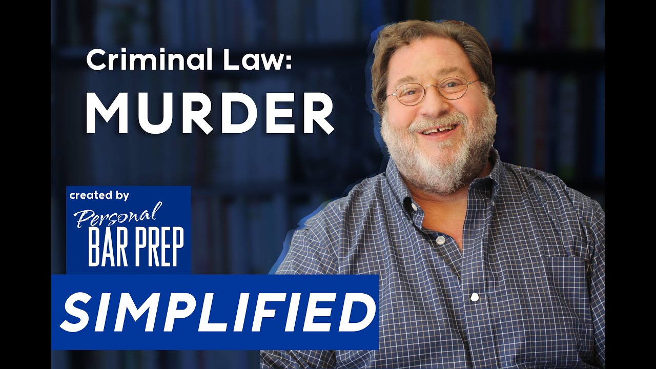 Criminal Law Murder Simplified Youtube