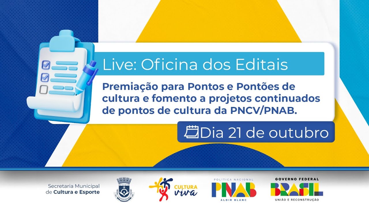 Oficina Dos Editais Premiação Para Pontos E Pontões De Cultura Youtube