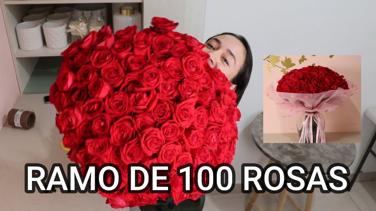 100 Rosas Una Persona Un Ramo Cómo Hacer Un Ramo De 100 Rosas