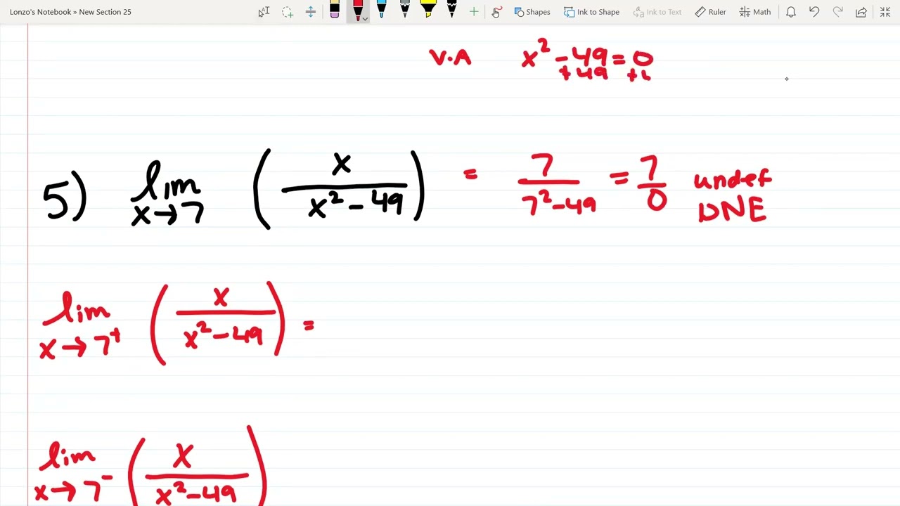 Limit Practice Problems Part 1 Youtube