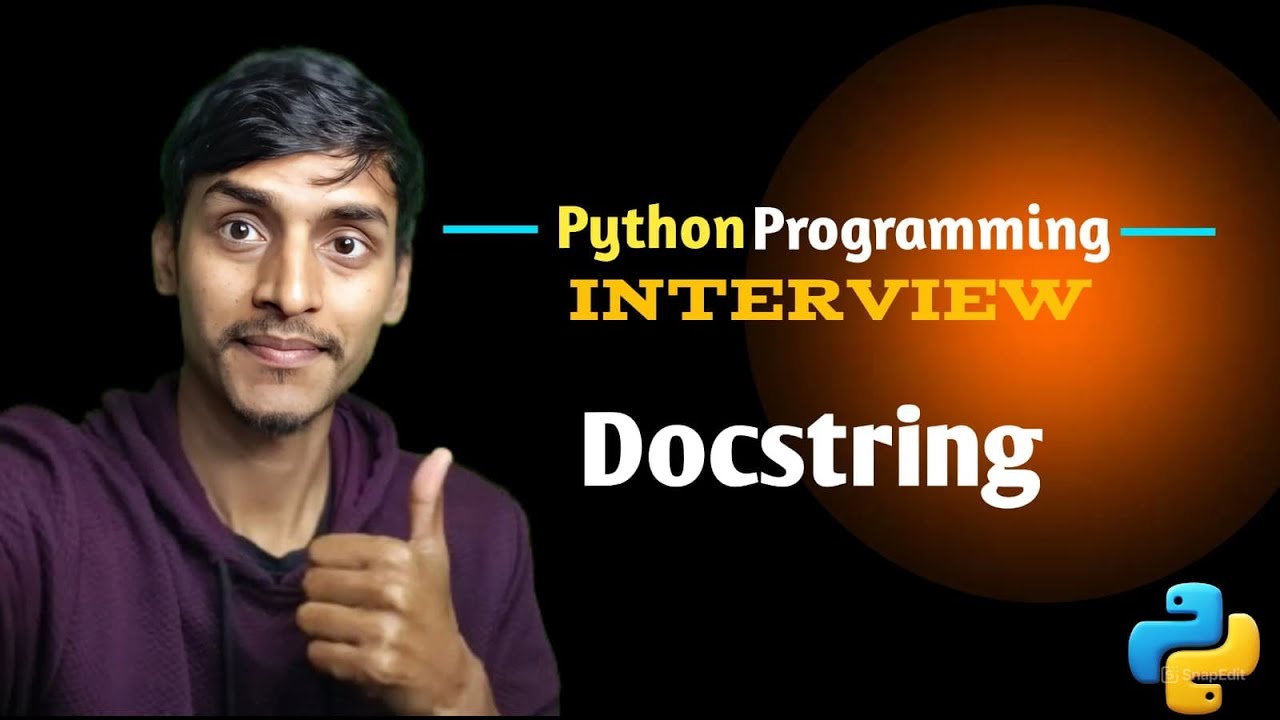 Python Docstring Interview Questions Youtube