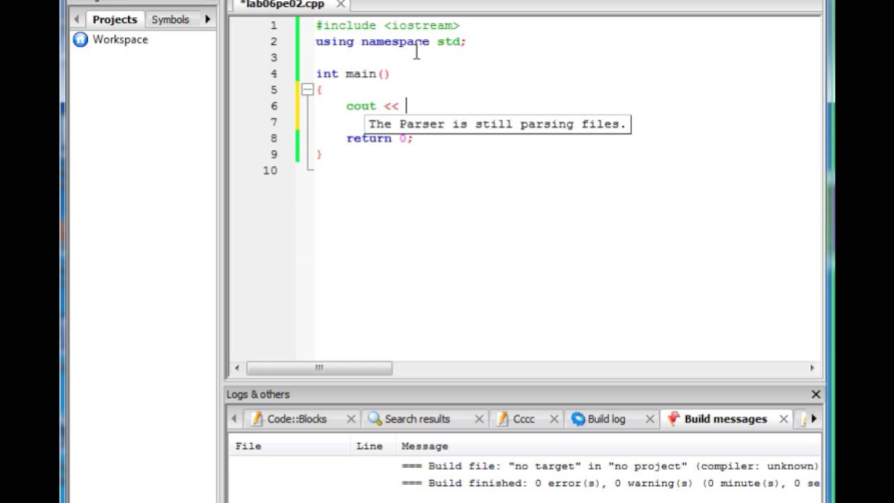 C Using Codeblocks To Create New Cpp File Write Code Compile And