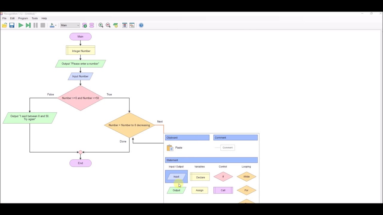 Flowgorithm A Little Loopy Task 3 Youtube