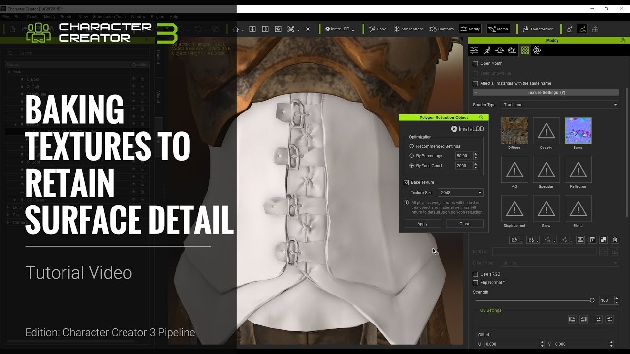 Character Creator 3 Tutorial Baking Textures To Retain Surface Detail