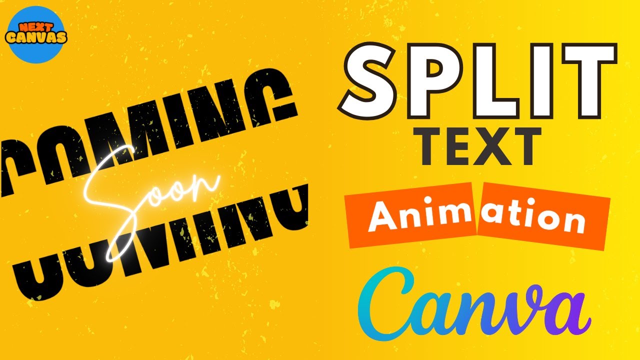 How To Create Split Text Animation In Canva Split Typography Text
