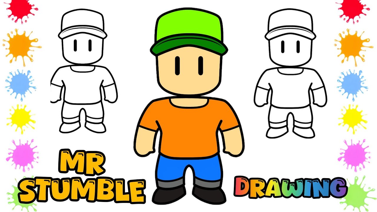 Draw Mr Stumble Stumble Guys Drawing Tutorial Easy Step By Step