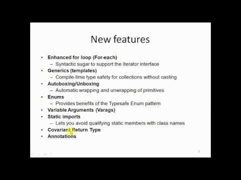 Java 5 New Features Slides Youtube