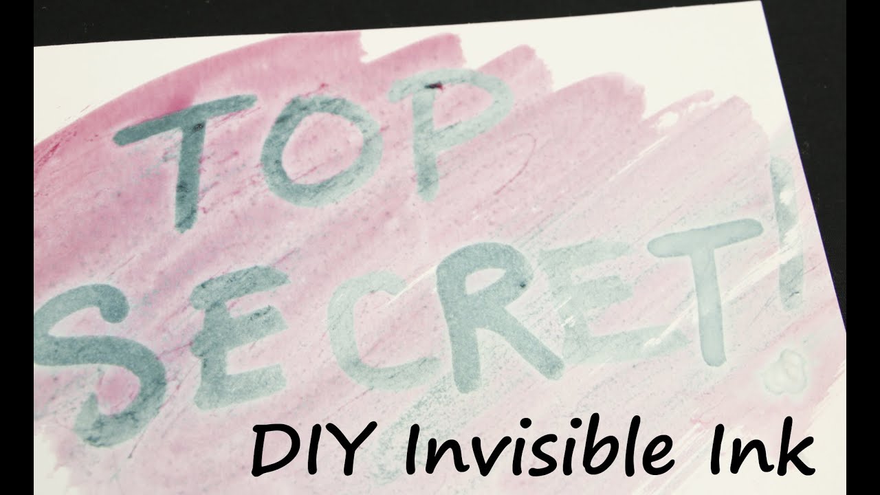 Invisible Ink How To Make Your Own Youtube