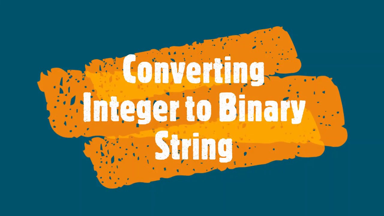 Integer To Binary String In Java Youtube