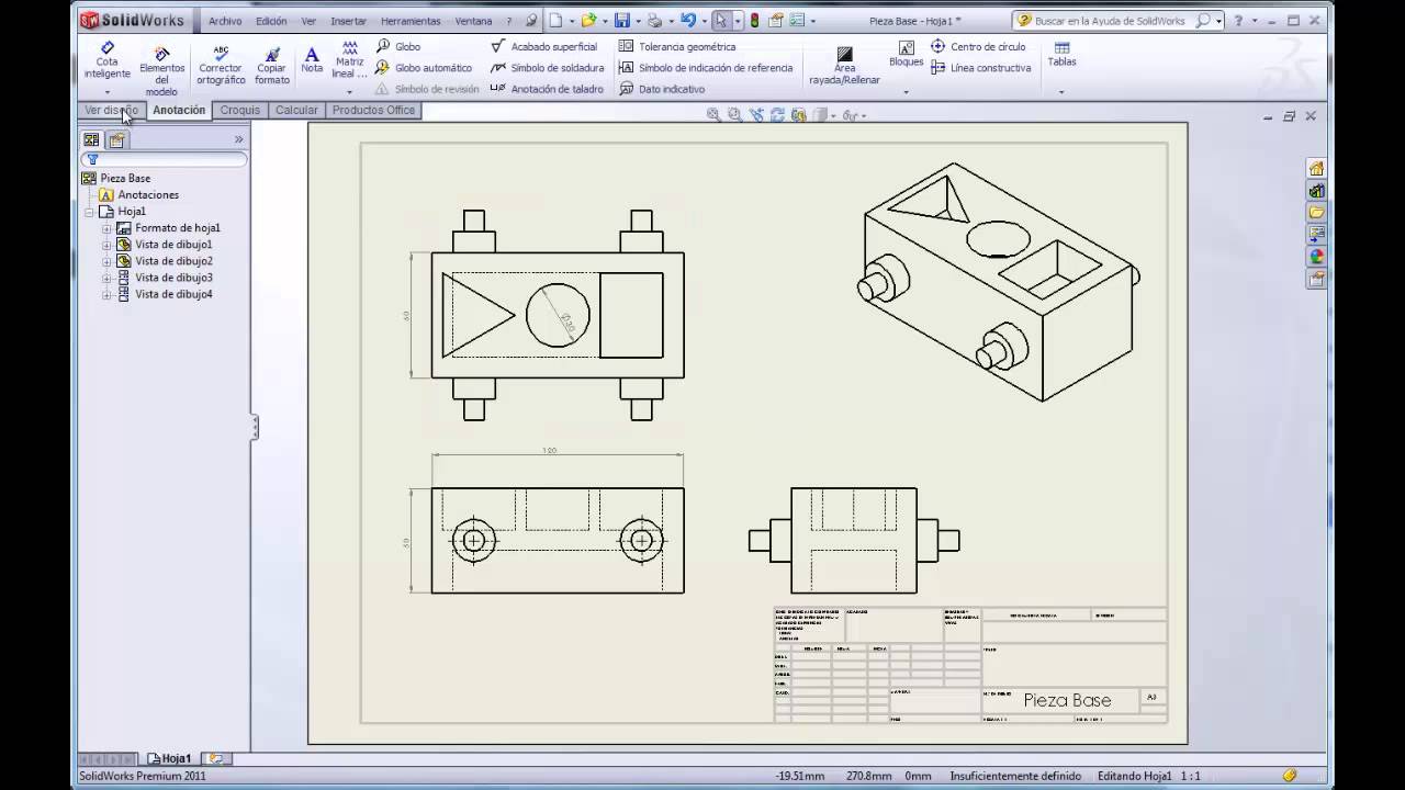 Tutorial Dibujos En Solidworks Youtube