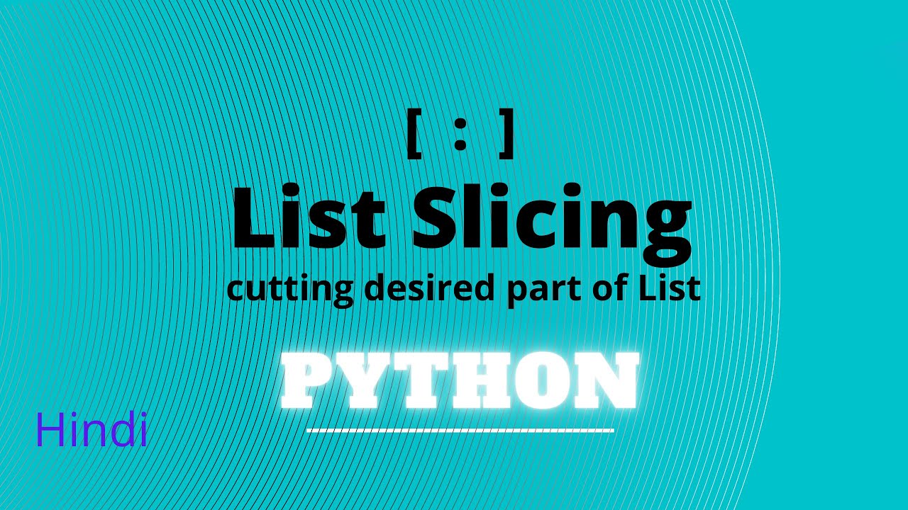 Python List Slice Method Youtube