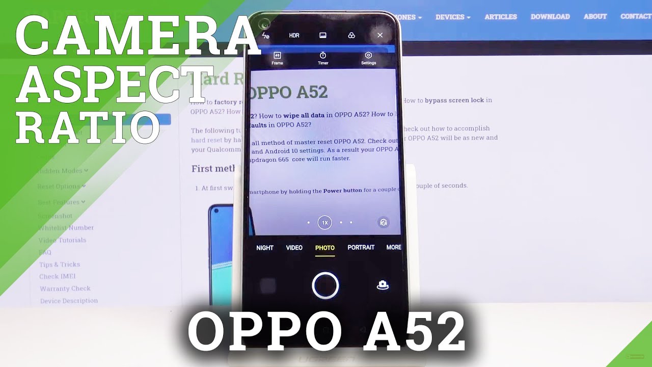How To Change Aspect Ratio In Oppo A52 Manage Camera Settings Youtube