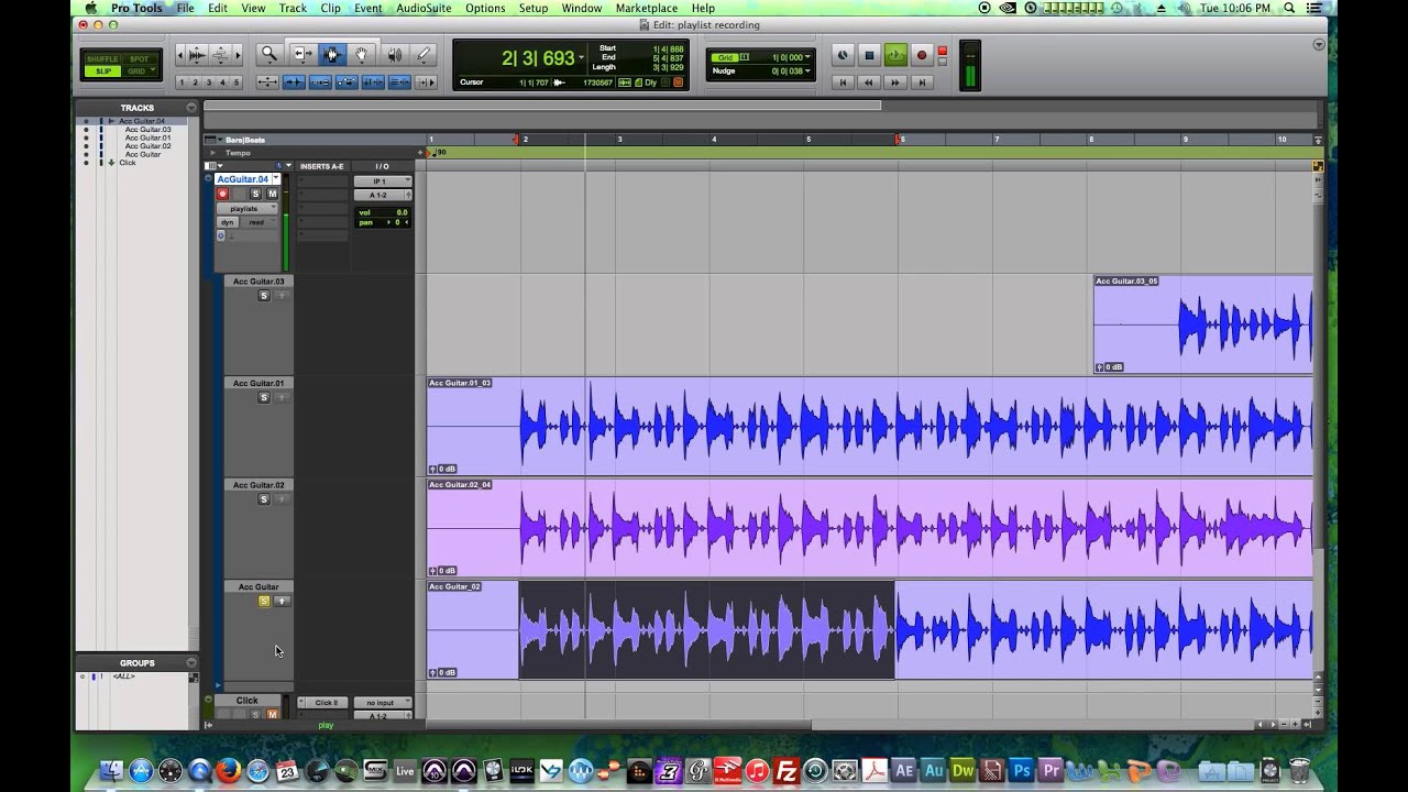 Pro Tools 11 15 Comping Takes Playlist Recording And Editing