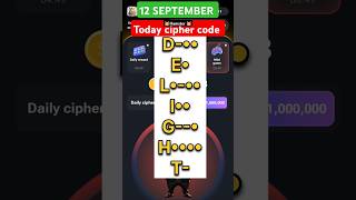 12 September Hamster Kombat Daily Cipher Codes Daily Cipher Hamster ...