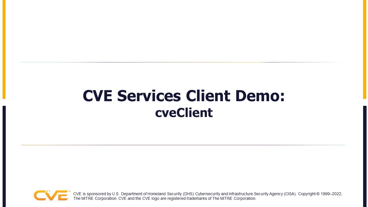 Cve Services Client Demonstration Cveclient Youtube