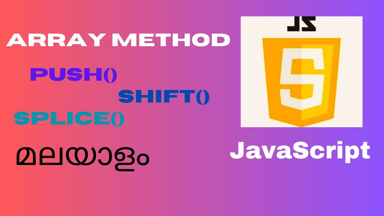 Array Methods In Javascript Youtube