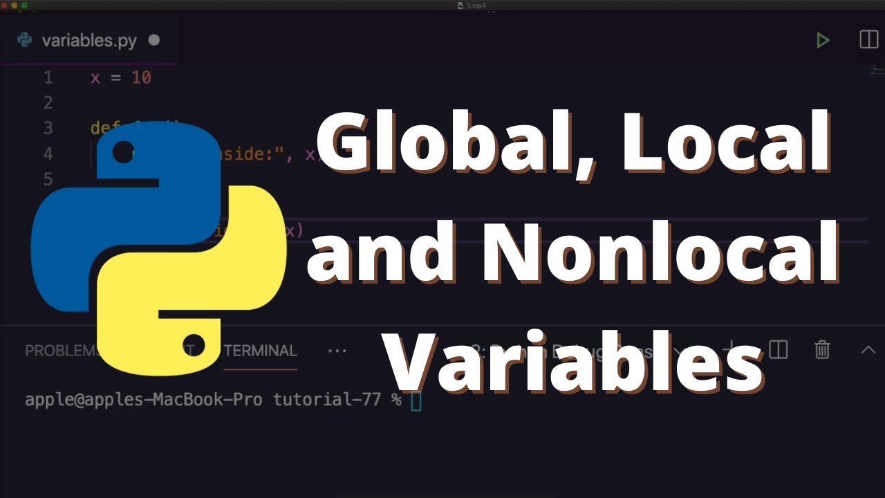 24 Global Local Nonlocal Variables In Python Python For Beginners