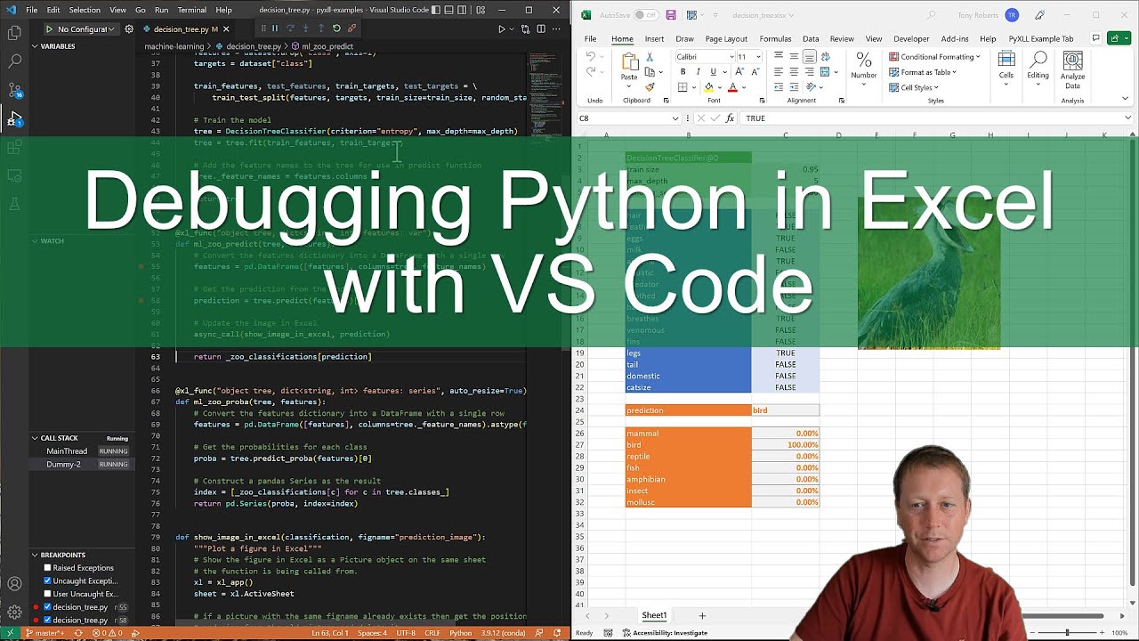 Debugging Python In Excel With Vs Code Youtube