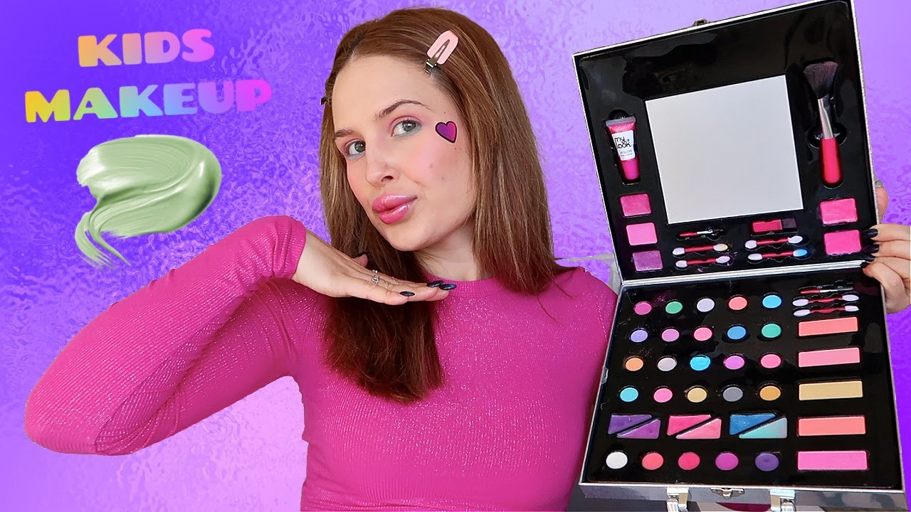 Full Face Using Only Kids Makeup Challenge Youtube