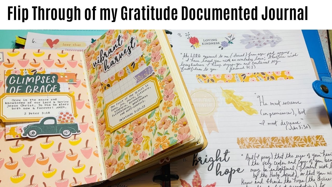 Flip Through Of My Gratitude Documented Journal Biblejournaling Youtube